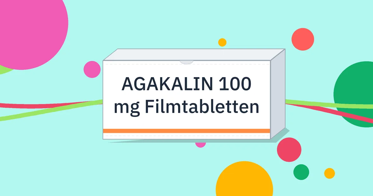 Symbolbild: Packung mit der Aufschrift AGAKALIN 100 mg Filmtabletten (PZN 15269038) – Verfügbarkeit und Bezug in Apotheken in Frankfurt am Main
