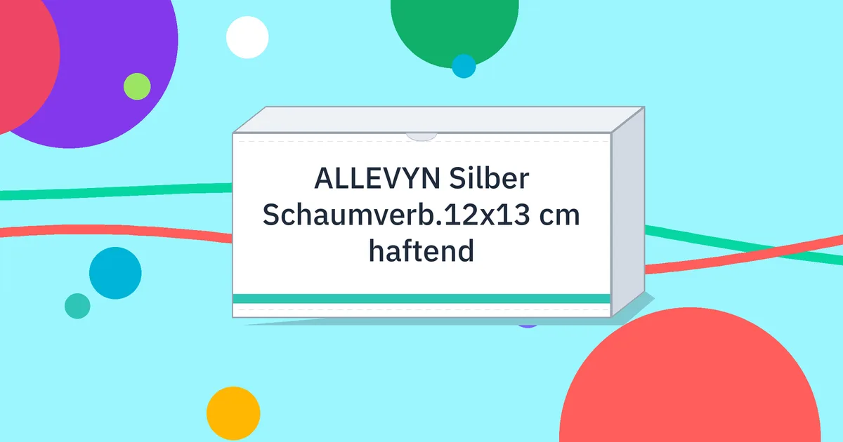 Symbolbild: Packung mit der Aufschrift ALLEVYN Silber Schaumverb.12x13 cm haftend (PZN 09686677) – Verfügbarkeit und Bezug in Apotheken in Frankfurt am Main