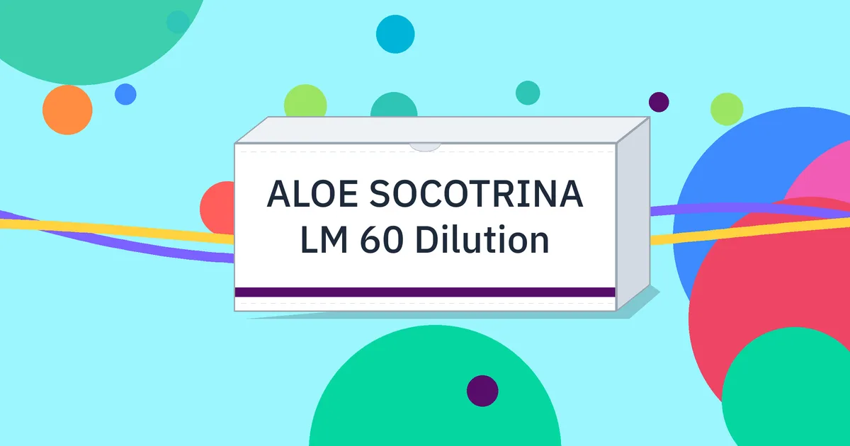 Symbolbild: Packung mit der Aufschrift ALOE SOCOTRINA LM 60 Dilution (PZN 13313634) – Verfügbarkeit und Bezug in Apotheken in Frankfurt am Main