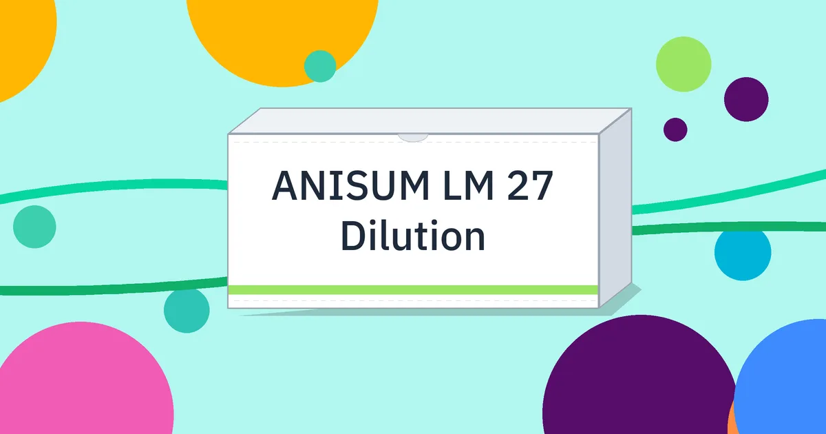Symbolbild: Packung mit der Aufschrift ANISUM LM 27 Dilution (PZN 12763074) – Verfügbarkeit und Bezug in Apotheken in Frankfurt am Main