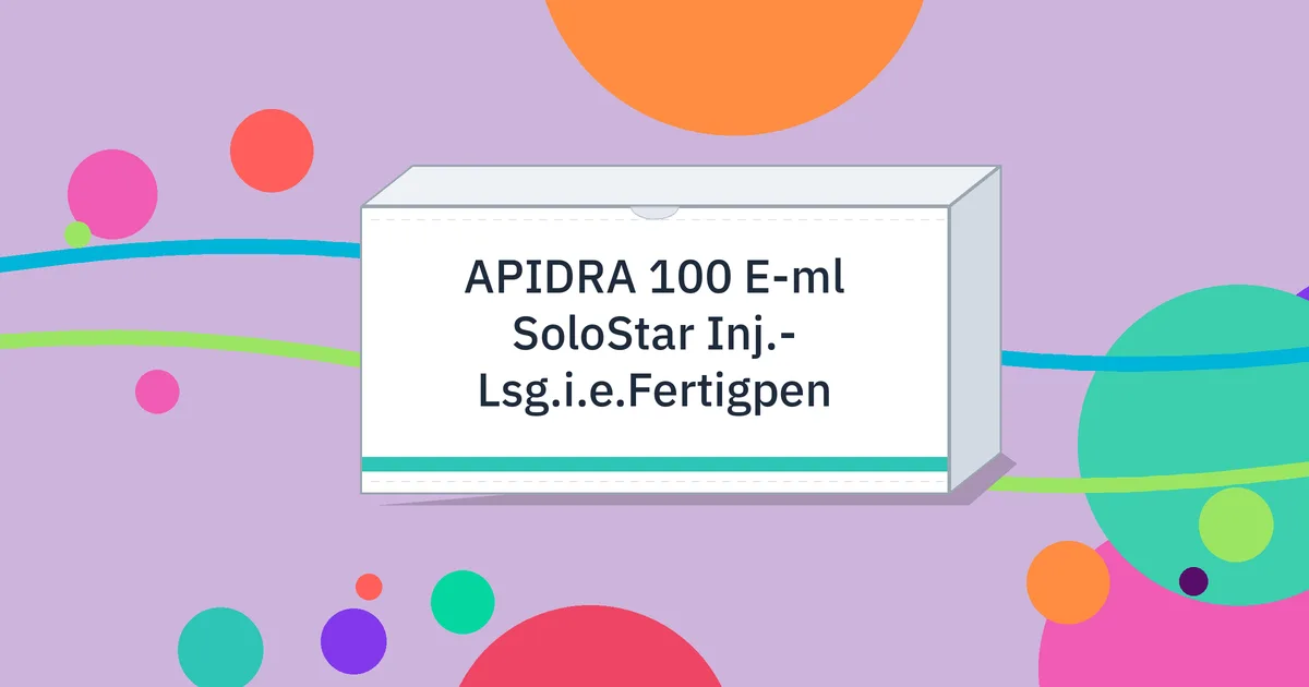Symbolbild: Packung mit der Aufschrift APIDRA 100 E-ml SoloStar Inj.-Lsg.i.e.Fertigpen (PZN 06945871) – Verfügbarkeit und Bezug in Apotheken in Frankfurt am Main