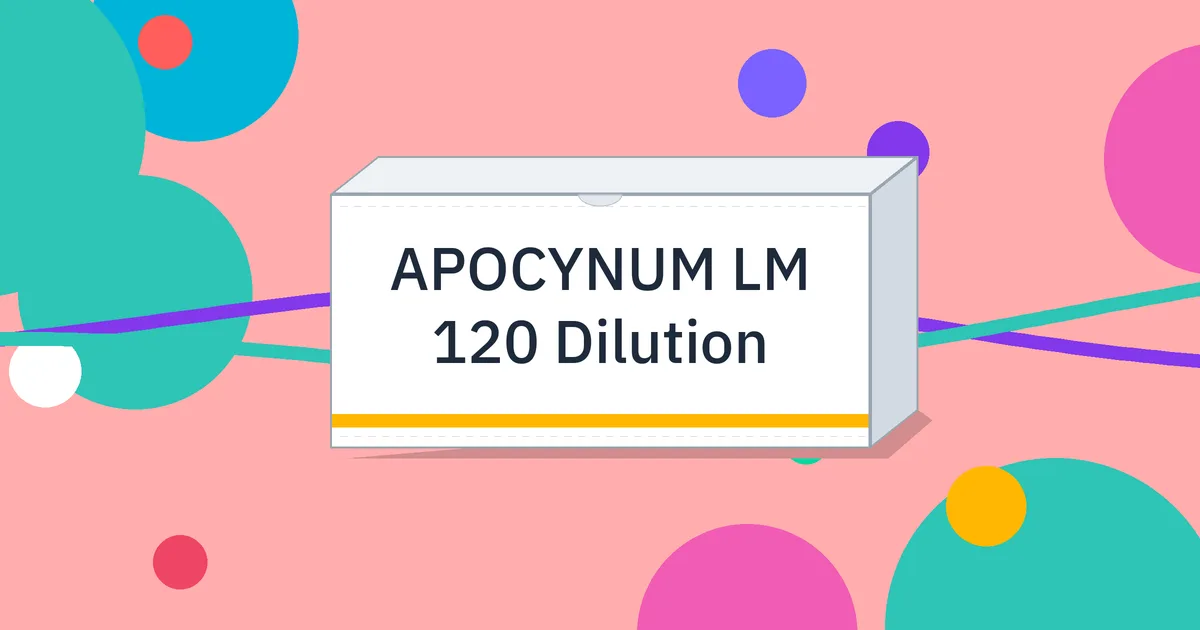 Symbolbild: Packung mit der Aufschrift APOCYNUM LM 120 Dilution (PZN 13379946) – Verfügbarkeit und Bezug in Apotheken in Frankfurt am Main
