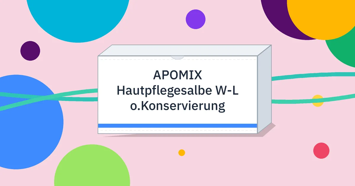 Symbolbild: Packung mit der Aufschrift APOMIX Hautpflegesalbe W-L o.Konservierung (PZN 17421289) – Verfügbarkeit und Bezug in Apotheken in Frankfurt am Main
