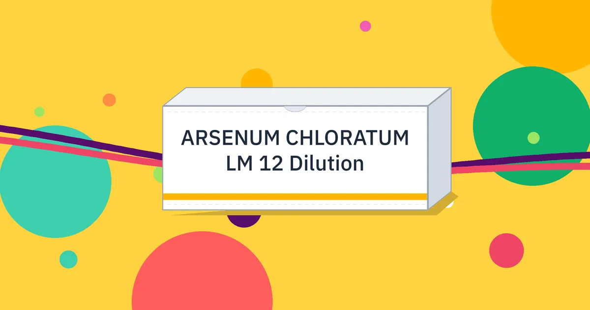 Symbolbild: Packung mit der Aufschrift ARSENUM CHLORATUM LM 12 Dilution (PZN 12771754) – Verfügbarkeit und Bezug in Apotheken in Frankfurt am Main