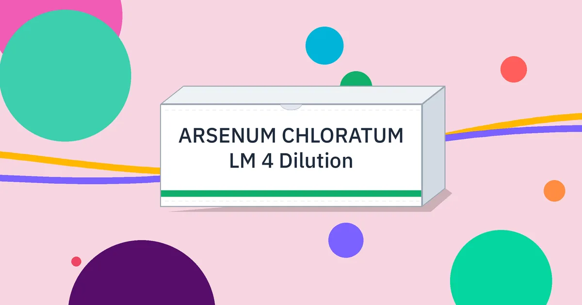 Symbolbild: Packung mit der Aufschrift ARSENUM CHLORATUM LM 4 Dilution (PZN 12771671) – Verfügbarkeit und Bezug in Apotheken in Frankfurt am Main
