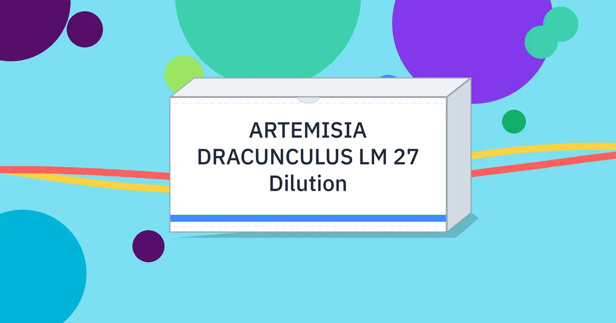 Symbolbild: Packung mit der Aufschrift ARTEMISIA DRACUNCULUS LM 27 Dilution (PZN 13394609) – Verfügbarkeit und Bezug in Apotheken in Frankfurt am Main