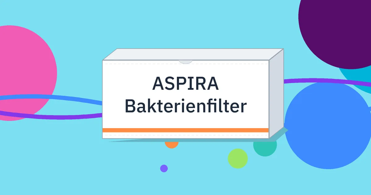 Symbolbild: Packung mit der Aufschrift ASPIRA Bakterienfilter (PZN 10080419) – Verfügbarkeit und Bezug in Apotheken in Frankfurt am Main