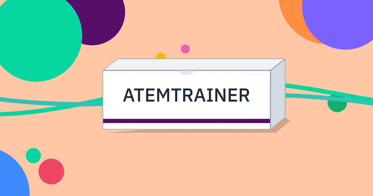 Symbolbild: Packung mit der Aufschrift ATEMTRAINER (PZN 04339557) – Verfügbarkeit und Bezug in Apotheken in Frankfurt am Main