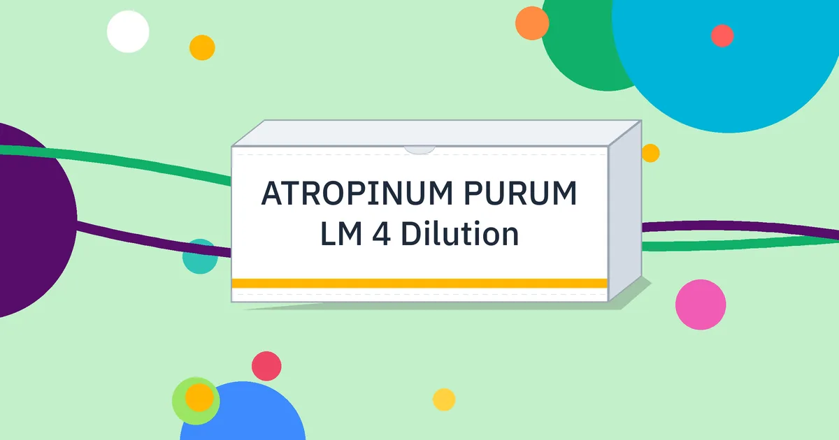 Symbolbild: Packung mit der Aufschrift ATROPINUM PURUM LM 4 Dilution (PZN 12782373) – Verfügbarkeit und Bezug in Apotheken in Frankfurt am Main