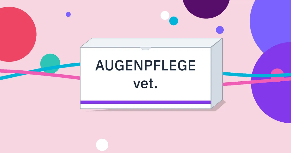 Symbolbild: Packung mit der Aufschrift AUGENPFLEGE vet. (PZN 02487124) – Verfügbarkeit und Bezug in Apotheken in Frankfurt am Main