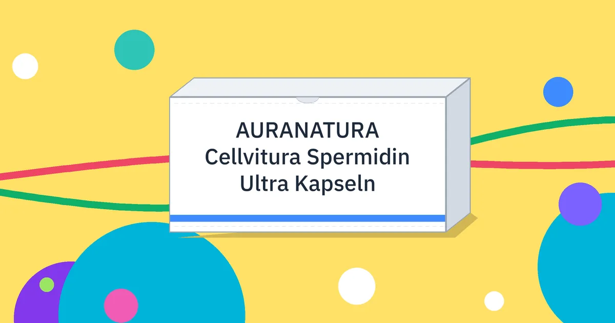 Symbolbild: Packung mit der Aufschrift AURANATURA Cellvitura Spermidin Ultra Kapseln (PZN 19476142) – Verfügbarkeit und Bezug in Apotheken in Frankfurt am Main