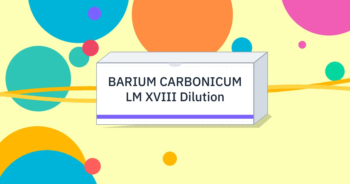 Symbolbild: Packung mit der Aufschrift BARIUM CARBONICUM LM XVIII Dilution (PZN 02667837) – Verfügbarkeit und Bezug in Apotheken in Frankfurt am Main