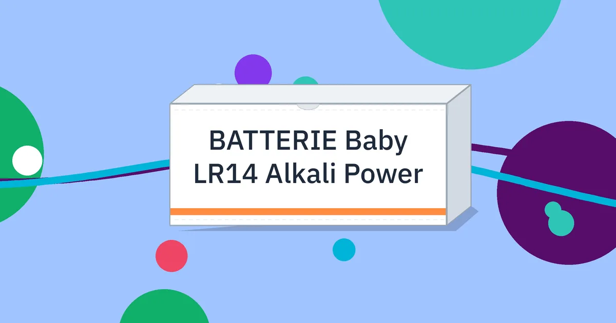Symbolbild: Packung mit der Aufschrift BATTERIE Baby LR14 Alkali Power (PZN 20581921) – Verfügbarkeit und Bezug in Apotheken in Frankfurt am Main