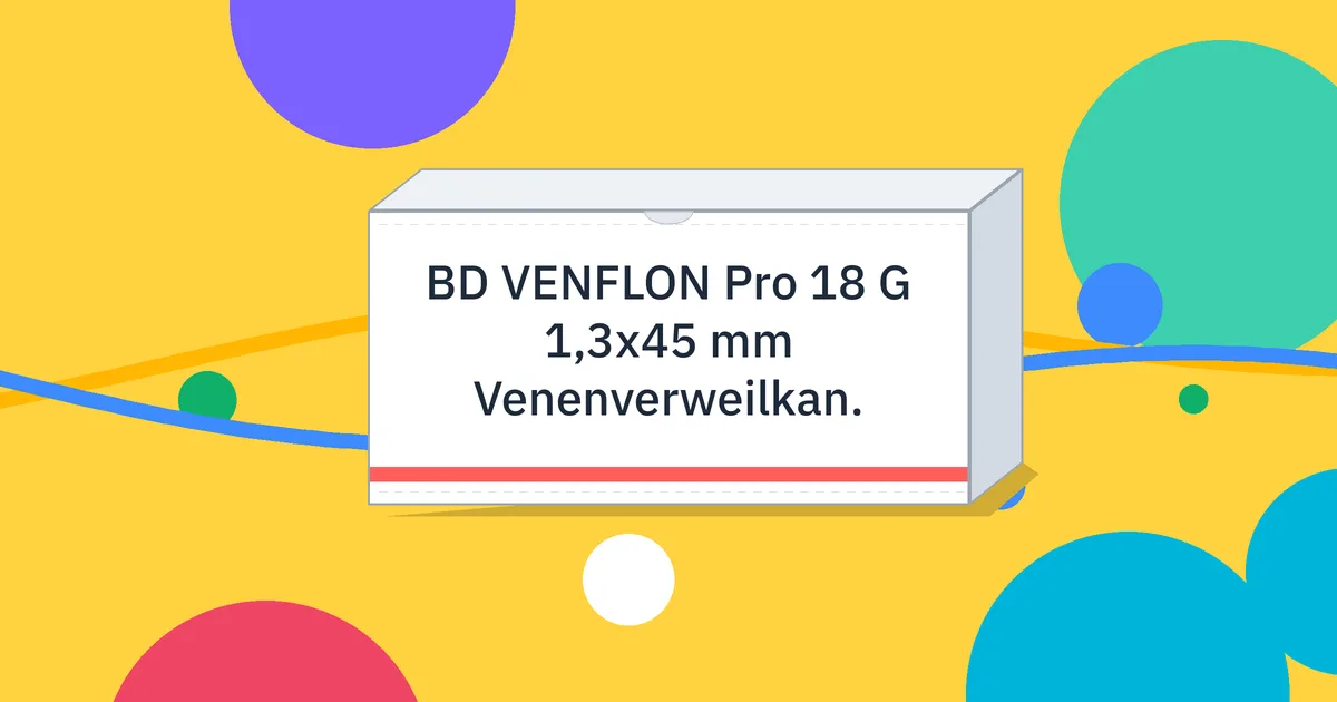 Symbolbild: Packung mit der Aufschrift BD VENFLON Pro 18 G 1,3x45 mm Venenverweilkan. (PZN 00944356) – Verfügbarkeit und Bezug in Apotheken in Frankfurt am Main