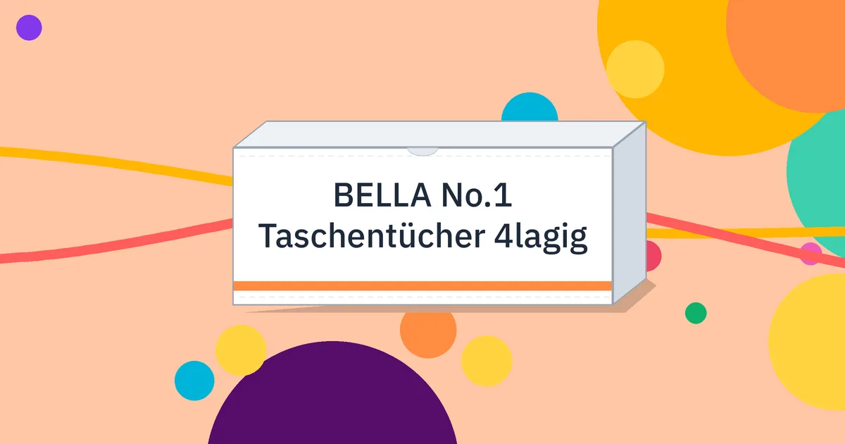 Symbolbild: Packung mit der Aufschrift BELLA No.1 Taschentücher 4lagig (PZN 17368388) – Verfügbarkeit und Bezug in Apotheken in Frankfurt am Main