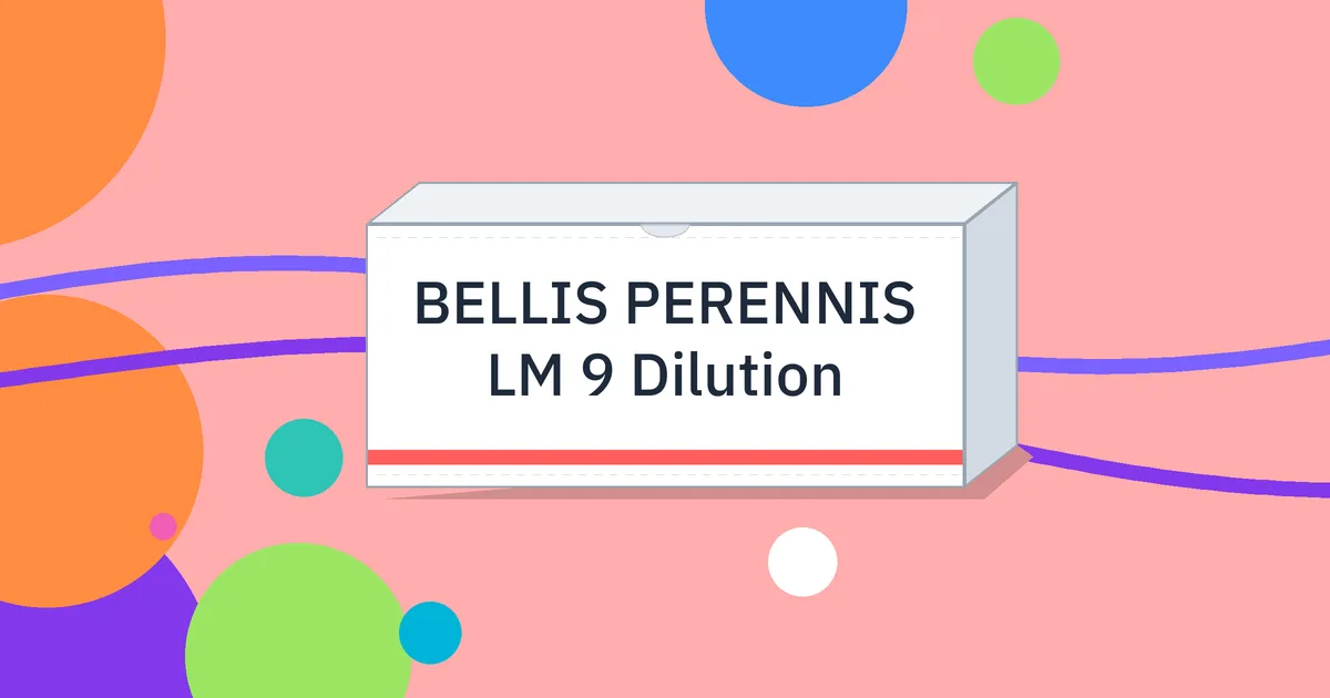 Symbolbild: Packung mit der Aufschrift BELLIS PERENNIS LM 9 Dilution (PZN 12791550) – Verfügbarkeit und Bezug in Apotheken in Frankfurt am Main