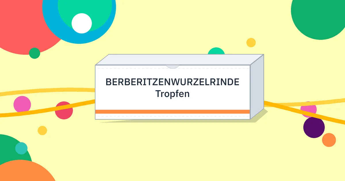 Symbolbild: Packung mit der Aufschrift BERBERITZENWURZELRINDE Tropfen (PZN 19418280) – Verfügbarkeit und Bezug in Apotheken in Frankfurt am Main