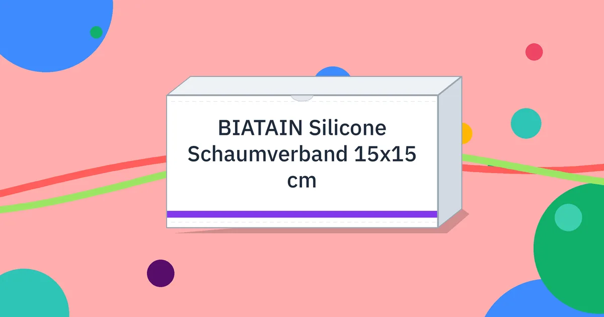 Symbolbild: Packung mit der Aufschrift BIATAIN Silicone Schaumverband 15x15 cm (PZN 13351706) – Verfügbarkeit und Bezug in Apotheken in Frankfurt am Main
