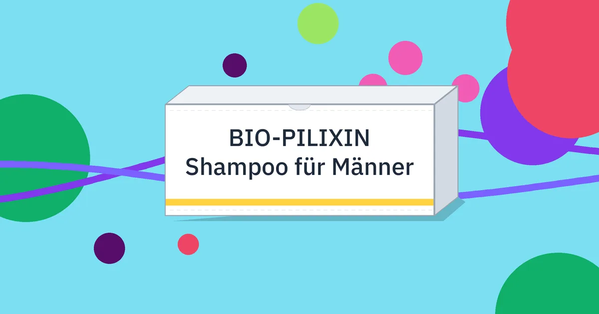 Symbolbild: Packung mit der Aufschrift BIO-PILIXIN Shampoo für Männer (PZN 18305071) – Verfügbarkeit und Bezug in Apotheken in Frankfurt am Main