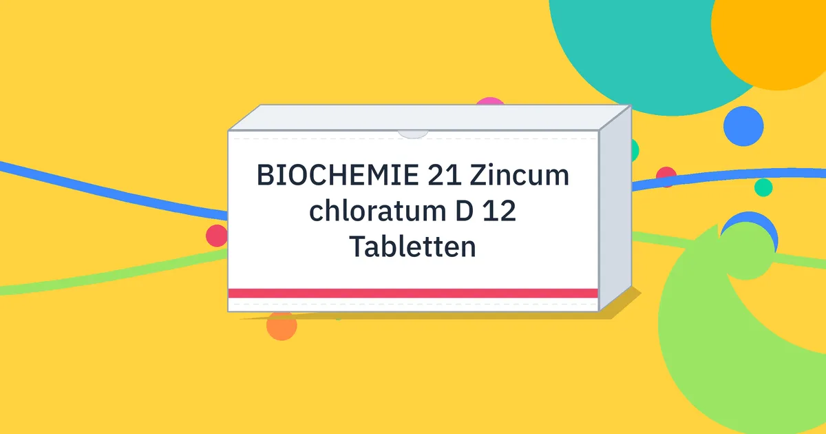Symbolbild: Packung mit der Aufschrift BIOCHEMIE 21 Zincum chloratum D 12 Tabletten (PZN 04325199) – Verfügbarkeit und Bezug in Apotheken in Frankfurt am Main