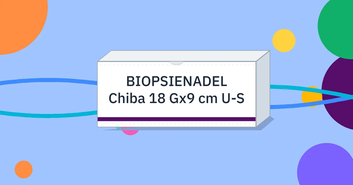 Symbolbild: Packung mit der Aufschrift BIOPSIENADEL Chiba 18 Gx9 cm U-S (PZN 06771483) – Verfügbarkeit und Bezug in Apotheken in Frankfurt am Main