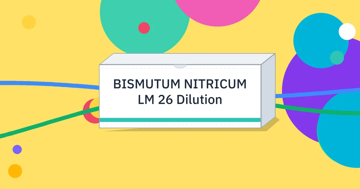 Symbolbild: Packung mit der Aufschrift BISMUTUM NITRICUM LM 26 Dilution (PZN 13387236) – Verfügbarkeit und Bezug in Apotheken in Frankfurt am Main