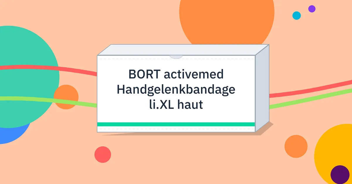 Symbolbild: Packung mit der Aufschrift BORT activemed Handgelenkbandage li.XL haut (PZN 10786409) – Verfügbarkeit und Bezug in Apotheken in Frankfurt am Main