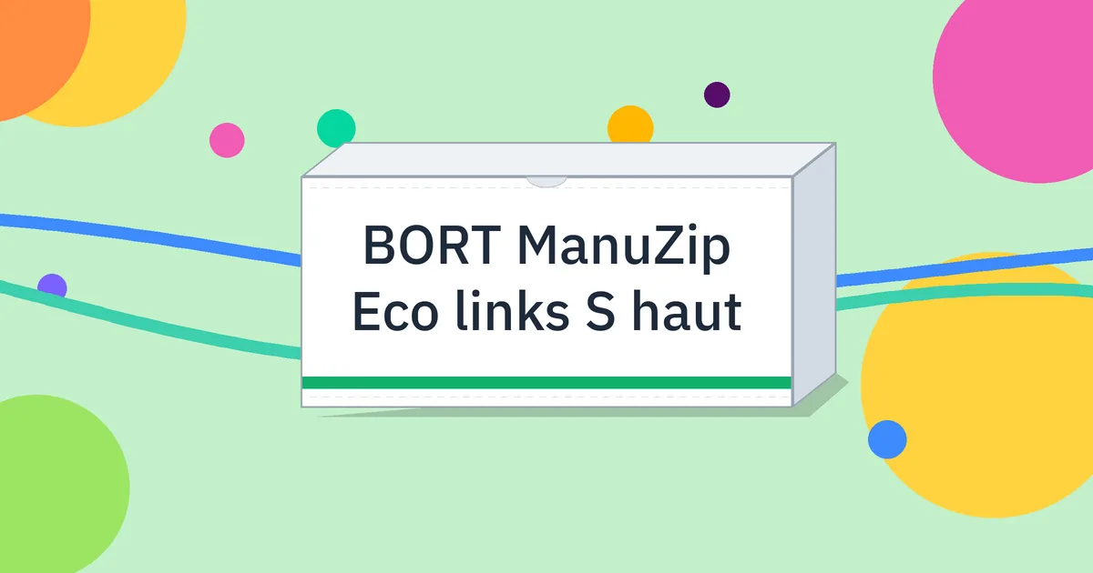 Symbolbild: Packung mit der Aufschrift BORT ManuZip Eco links S haut (PZN 05563446) – Verfügbarkeit und Bezug in Apotheken in Frankfurt am Main