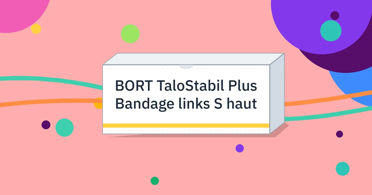 Symbolbild: Packung mit der Aufschrift BORT TaloStabil Plus Bandage links S haut (PZN 07672004) – Verfügbarkeit und Bezug in Apotheken in Frankfurt am Main