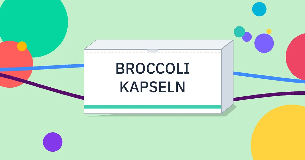 Symbolbild: Packung mit der Aufschrift BROCCOLI KAPSELN (PZN 04454844) – Verfügbarkeit und Bezug in Apotheken in Frankfurt am Main