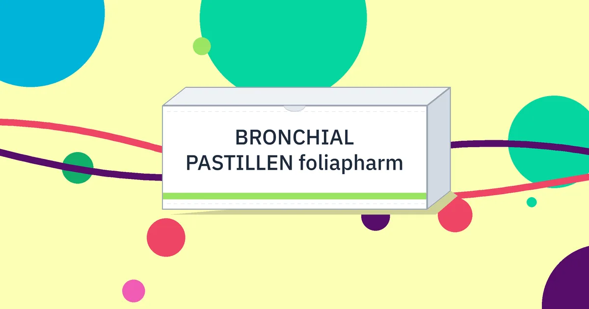 Symbolbild: Packung mit der Aufschrift BRONCHIAL PASTILLEN foliapharm (PZN 03946226) – Verfügbarkeit und Bezug in Apotheken in Frankfurt am Main