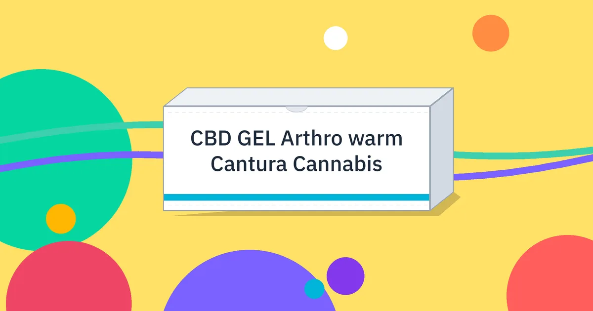 Symbolbild: Packung mit der Aufschrift CBD GEL Arthro warm Cantura Cannabis (PZN 19367795) – Verfügbarkeit und Bezug in Apotheken in Frankfurt am Main