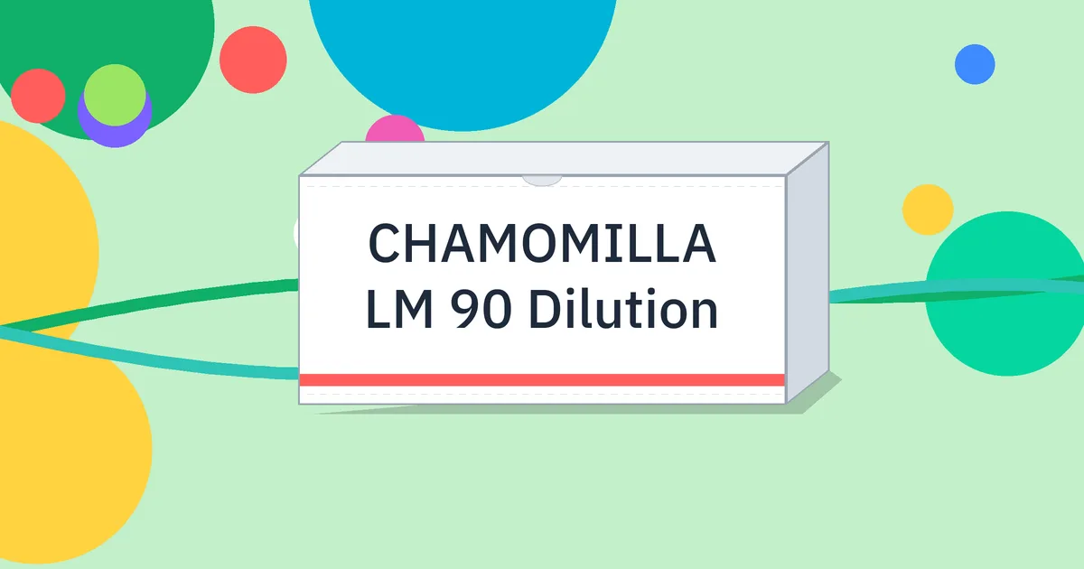 Symbolbild: Packung mit der Aufschrift CHAMOMILLA LM 90 Dilution (PZN 12812789) – Verfügbarkeit und Bezug in Apotheken in Frankfurt am Main