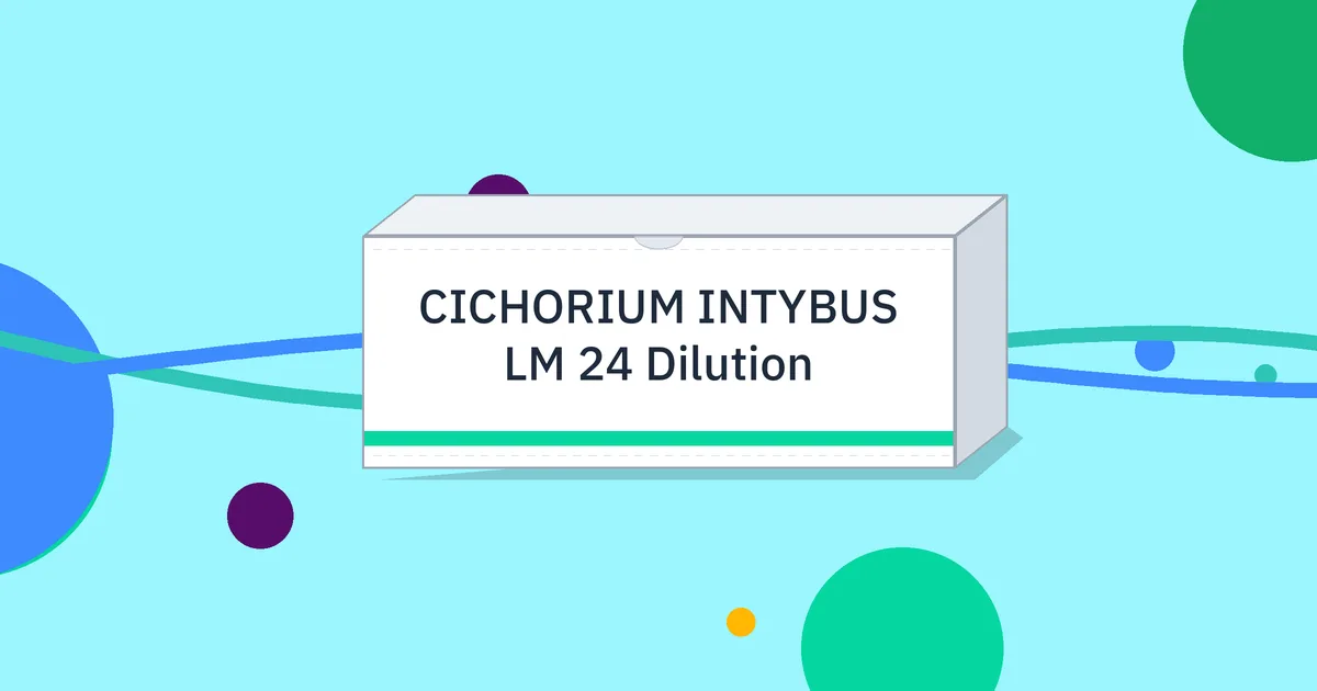 Symbolbild: Packung mit der Aufschrift CICHORIUM INTYBUS LM 24 Dilution (PZN 13446111) – Verfügbarkeit und Bezug in Apotheken in Frankfurt am Main