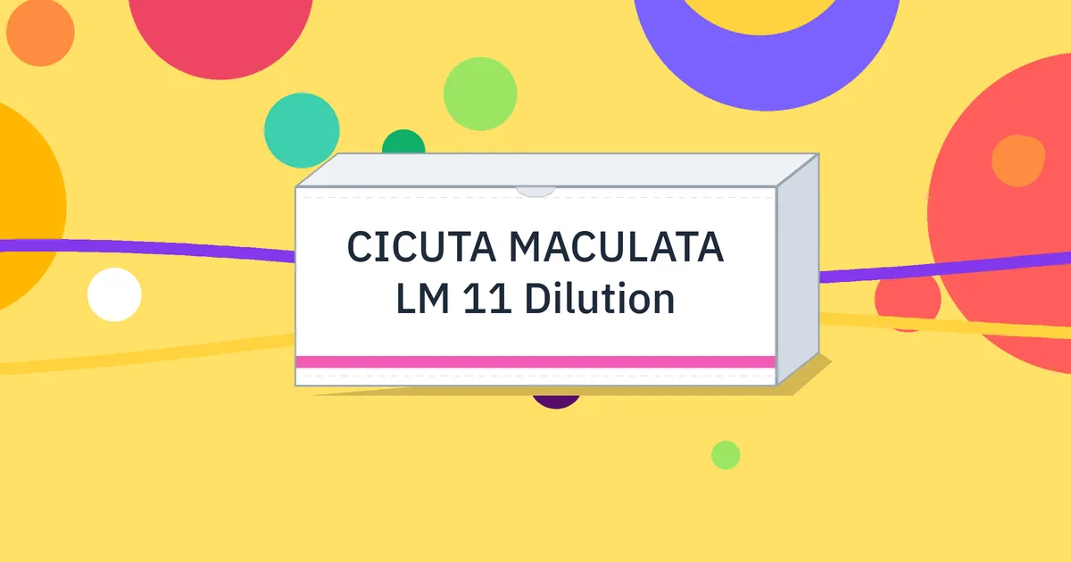 Symbolbild: Packung mit der Aufschrift CICUTA MACULATA LM 11 Dilution (PZN 12818237) – Verfügbarkeit und Bezug in Apotheken in Frankfurt am Main