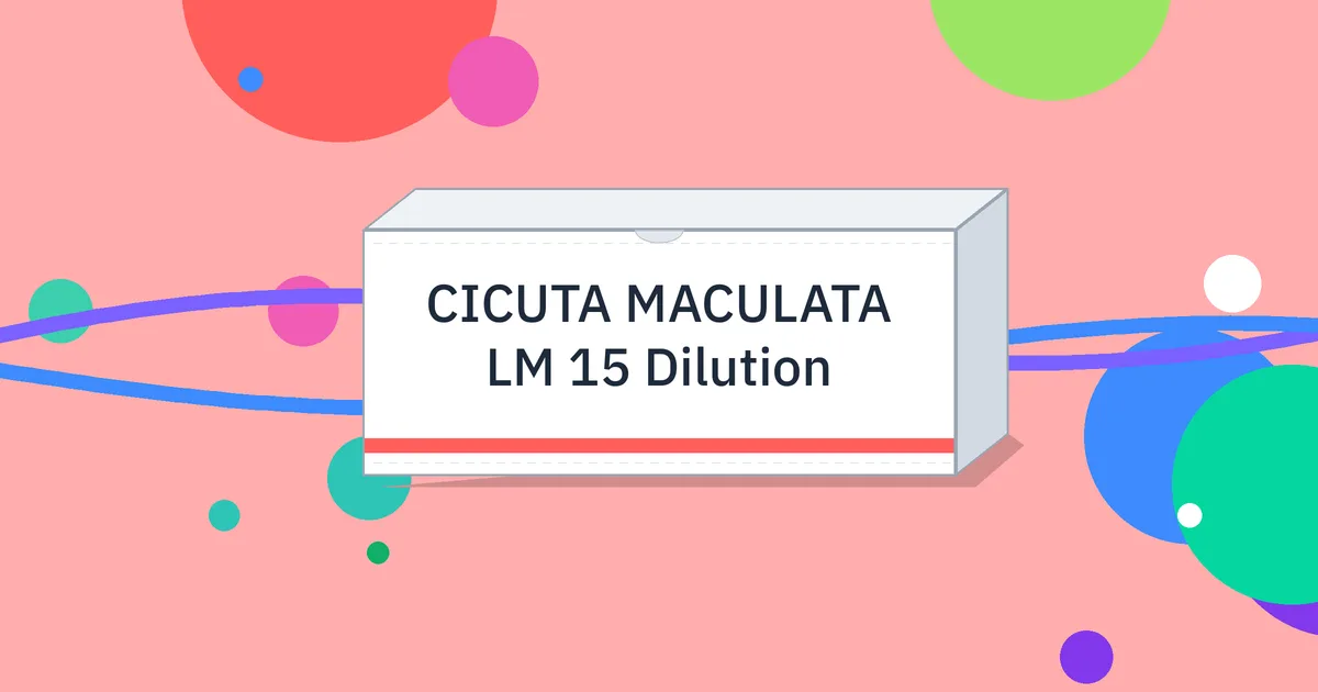 Symbolbild: Packung mit der Aufschrift CICUTA MACULATA LM 15 Dilution (PZN 12818295) – Verfügbarkeit und Bezug in Apotheken in Frankfurt am Main