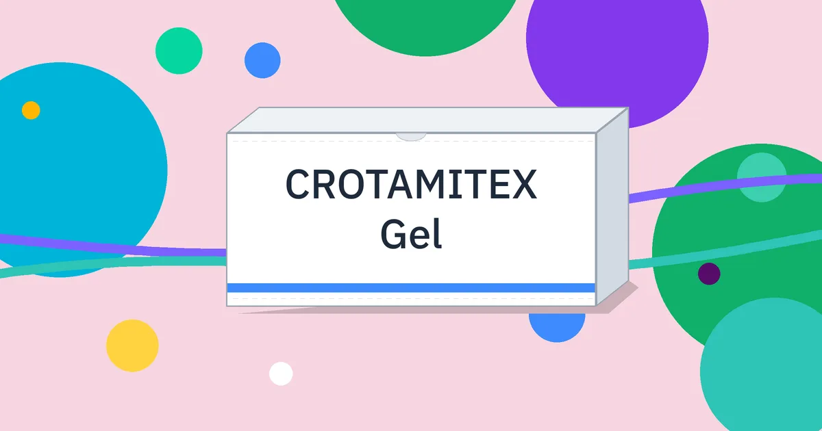 Symbolbild: Packung mit der Aufschrift CROTAMITEX Gel (PZN 02552229) – Verfügbarkeit und Bezug in Apotheken in Frankfurt am Main