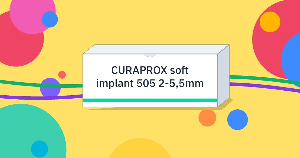 Symbolbild: Packung mit der Aufschrift CURAPROX soft implant 505 2-5,5mm (PZN 05385832) – Verfügbarkeit und Bezug in Apotheken in Frankfurt am Main
