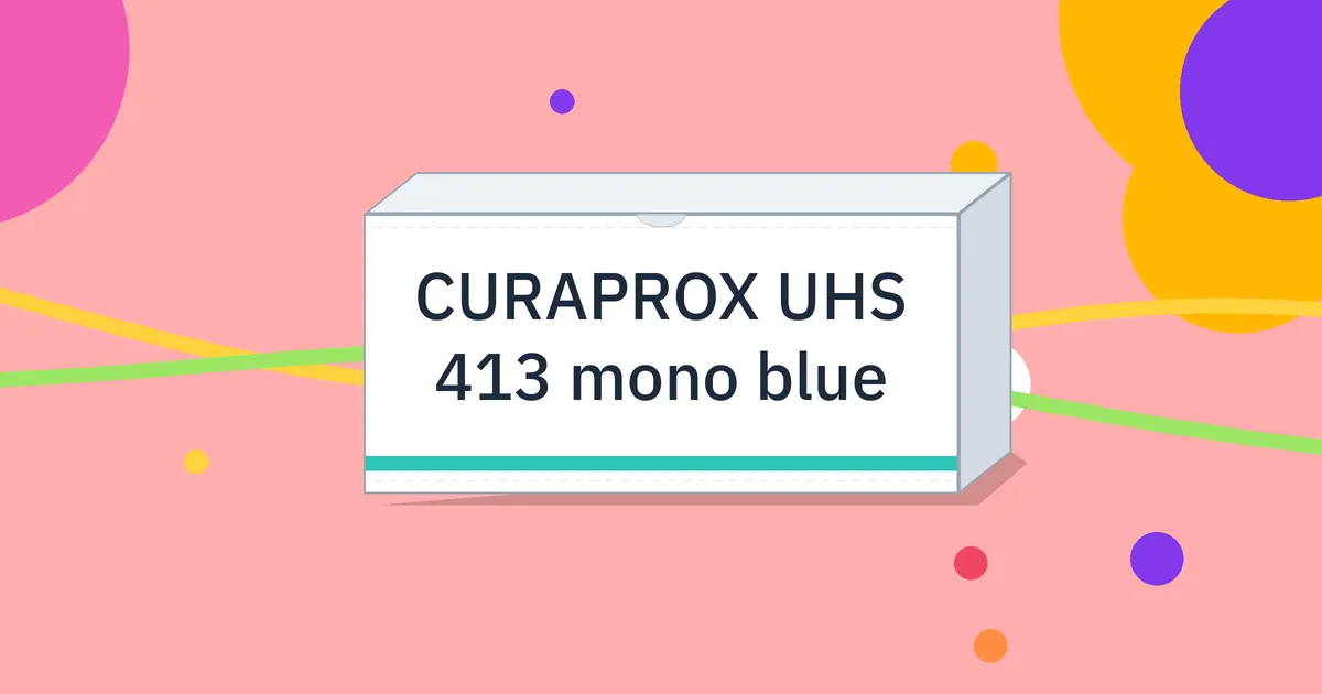 Symbolbild: Packung mit der Aufschrift CURAPROX UHS 413 mono blue (PZN 01026852) – Verfügbarkeit und Bezug in Apotheken in Frankfurt am Main