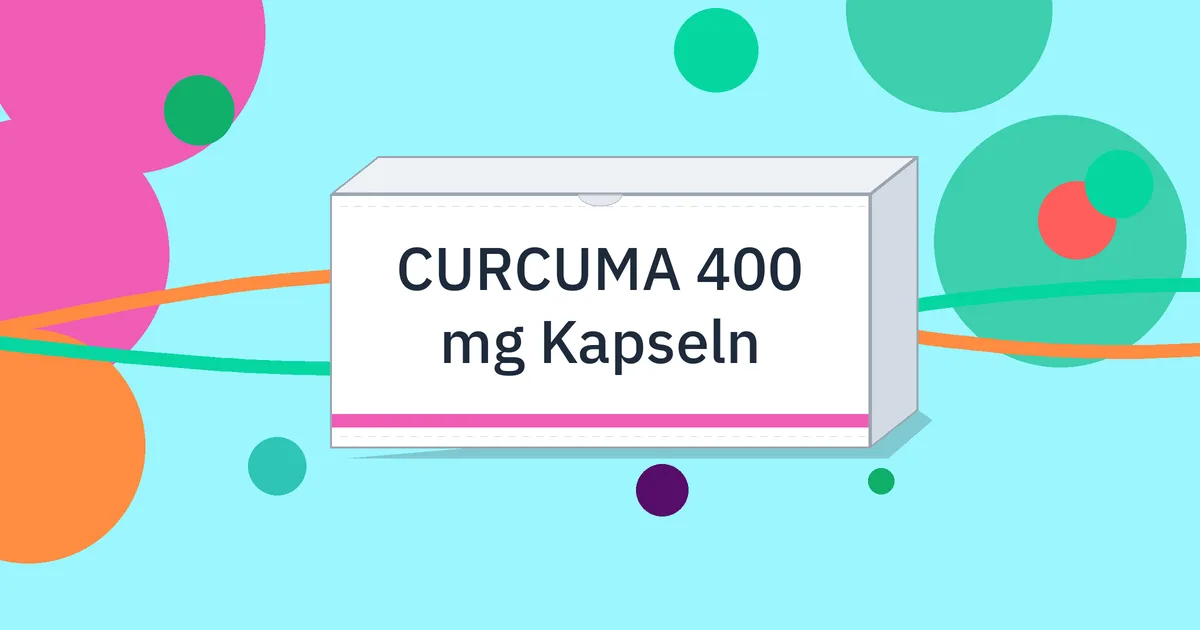 Symbolbild: Packung mit der Aufschrift CURCUMA 400 mg Kapseln (PZN 10917395) – Verfügbarkeit und Bezug in Apotheken in Frankfurt am Main
