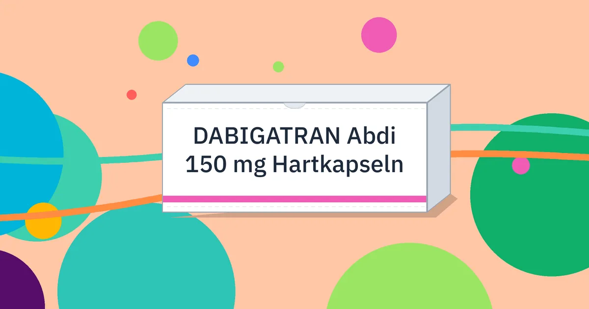 Symbolbild: Packung mit der Aufschrift DABIGATRAN Abdi 150 mg Hartkapseln (PZN 20718047) – Verfügbarkeit und Bezug in Apotheken in Frankfurt am Main