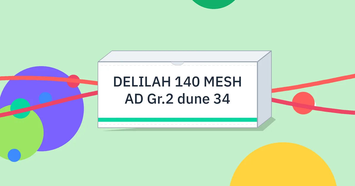 Symbolbild: Packung mit der Aufschrift DELILAH 140 MESH AD Gr.2 dune 34 (PZN 13849257) – Verfügbarkeit und Bezug in Apotheken in Frankfurt am Main