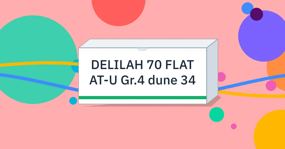 Symbolbild: Packung mit der Aufschrift DELILAH 70 FLAT AT-U Gr.4 dune 34 (PZN 13849027) – Verfügbarkeit und Bezug in Apotheken in Frankfurt am Main