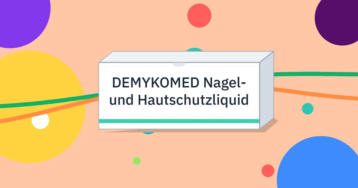 Symbolbild: Packung mit der Aufschrift DEMYKOMED Nagel- und Hautschutzliquid (PZN 12600142) – Verfügbarkeit und Bezug in Apotheken in Frankfurt am Main