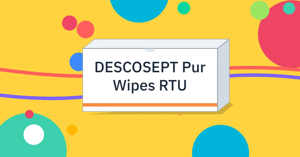 Symbolbild: Packung mit der Aufschrift DESCOSEPT Pur Wipes RTU (PZN 11486483) – Verfügbarkeit und Bezug in Apotheken in Frankfurt am Main
