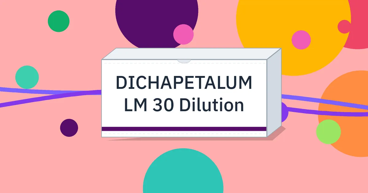 Symbolbild: Packung mit der Aufschrift DICHAPETALUM LM 30 Dilution (PZN 13464451) – Verfügbarkeit und Bezug in Apotheken in Frankfurt am Main