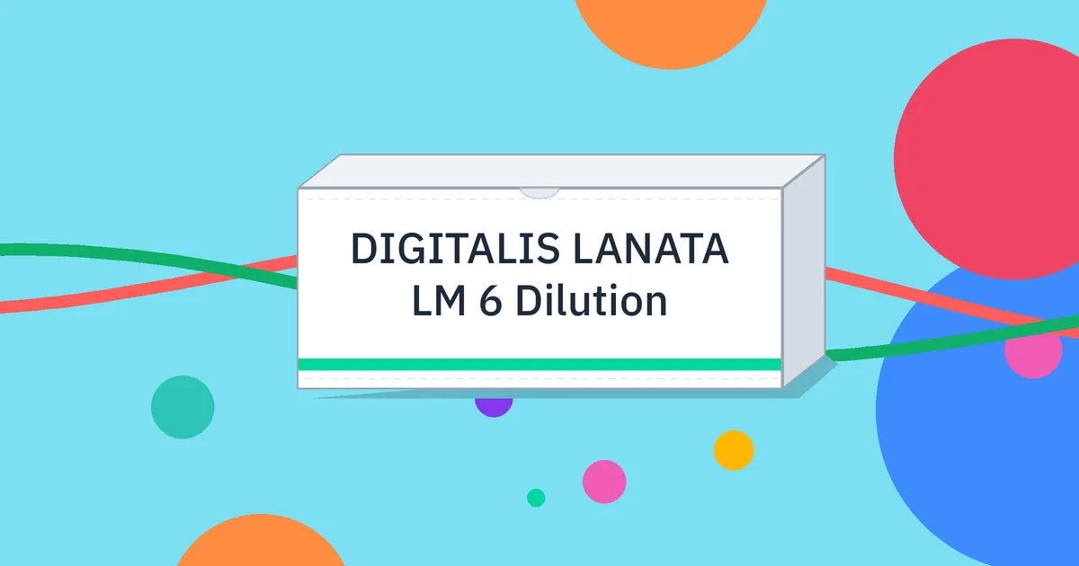 Symbolbild: Packung mit der Aufschrift DIGITALIS LANATA LM 6 Dilution (PZN 12841696) – Verfügbarkeit und Bezug in Apotheken in Frankfurt am Main