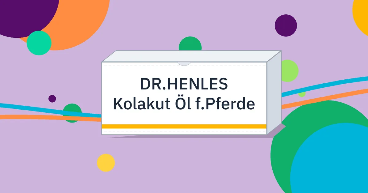 Symbolbild: Packung mit der Aufschrift DR.HENLES Kolakut Öl f.Pferde (PZN 16038200) – Verfügbarkeit und Bezug in Apotheken in Frankfurt am Main