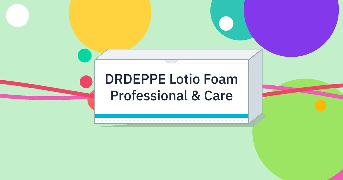 Symbolbild: Packung mit der Aufschrift DRDEPPE Lotio Foam Professional & Care (PZN 18312088) – Verfügbarkeit und Bezug in Apotheken in Frankfurt am Main