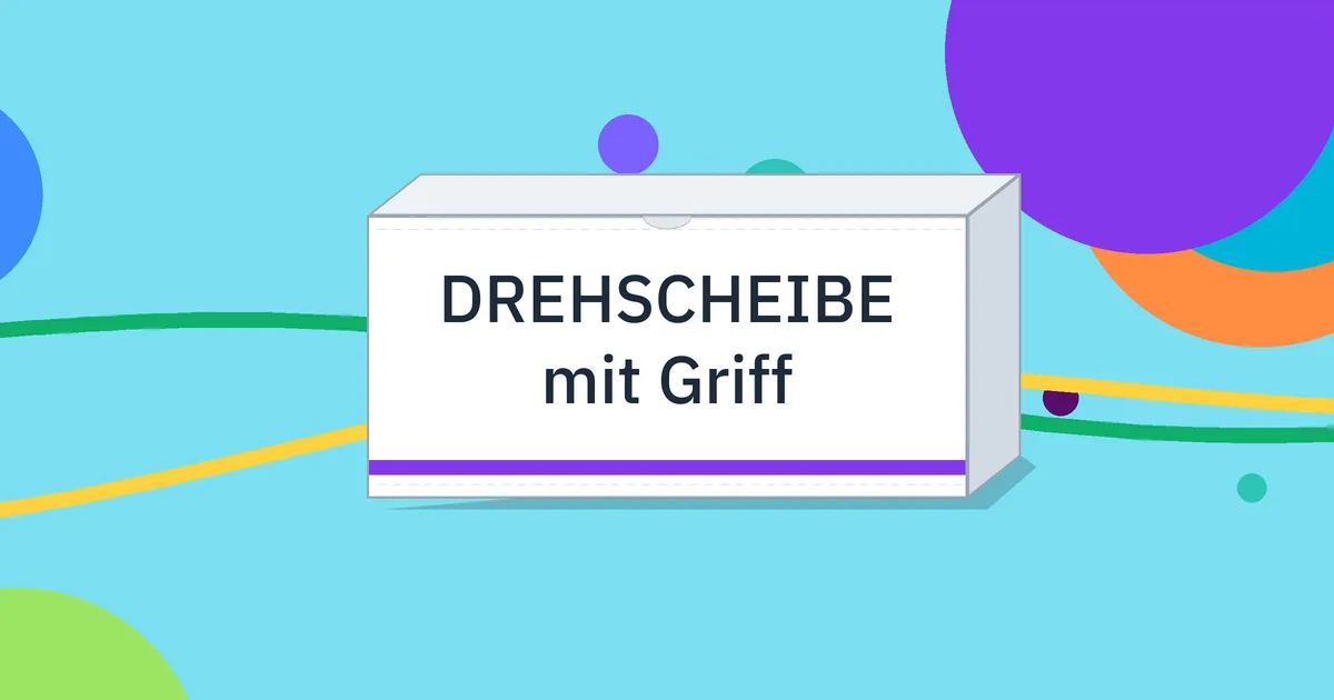 Symbolbild: Packung mit der Aufschrift DREHSCHEIBE mit Griff (PZN 10075625) – Verfügbarkeit und Bezug in Apotheken in Frankfurt am Main